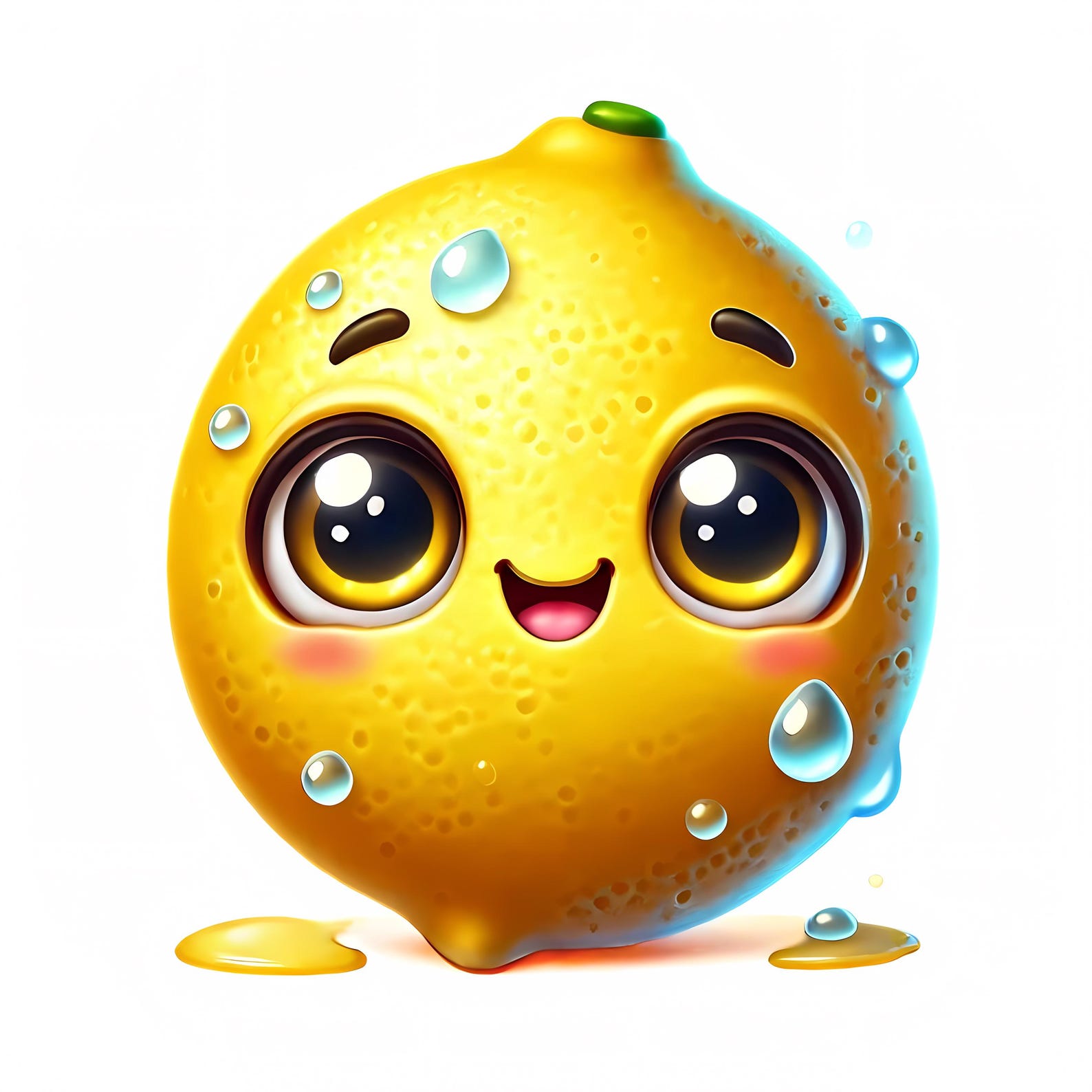 Cute Lemon Clipart Bundle 10 High-quality Jpgs Charming Lemon Kawaii ...