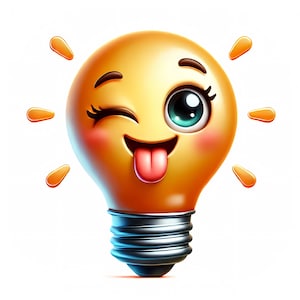 Cute Bulb Clipart | 12 High-quality Jpgs | Adorable Light Bulb Clipart ...