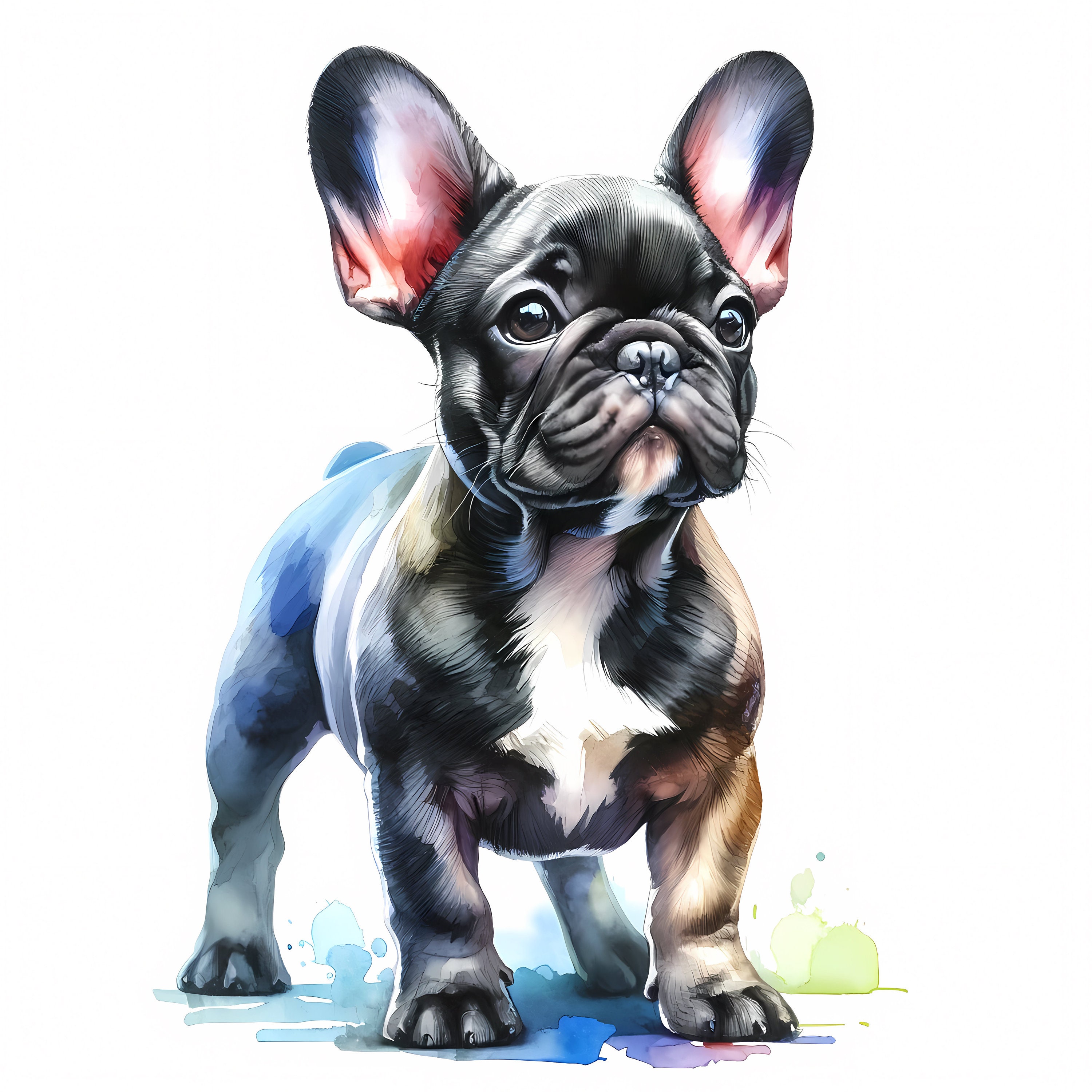 French Bulldog Clipart 10 High Quality Jpgs Digital Download Card ...