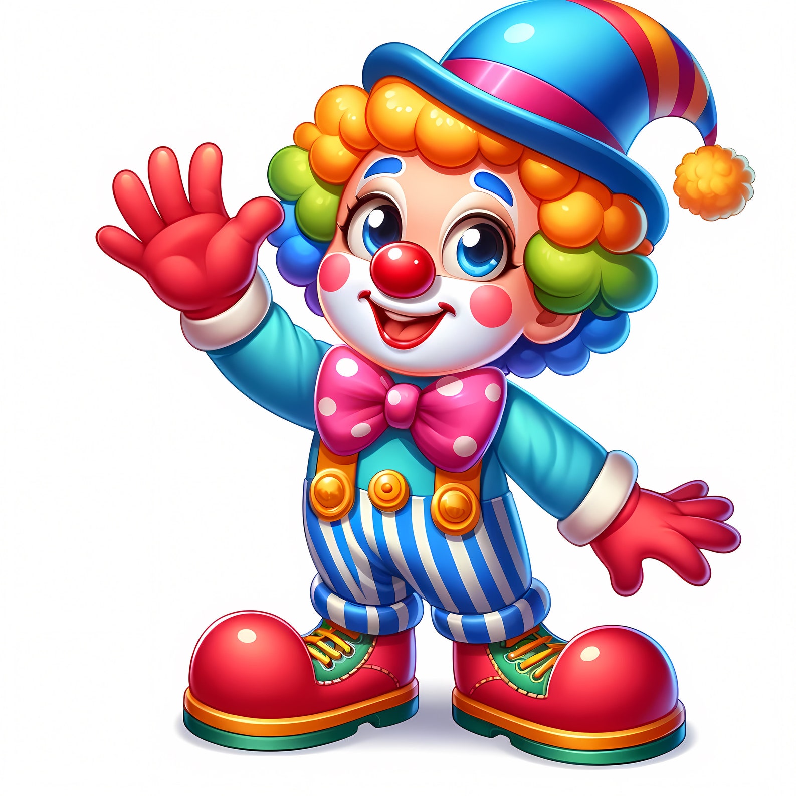 Cute Circus Clown Clipart – High-quality JPG Images (digital Download ...