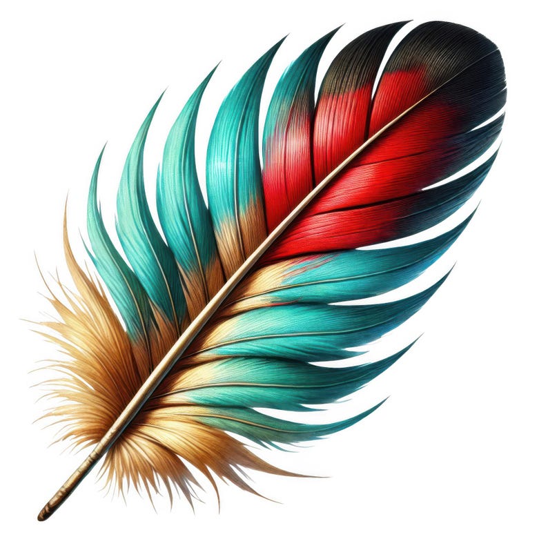 Native Feather Clipart Bundle: Tribal Feather Art (11 PNG/JPG Digital ...