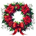 Christmas Wreath Clipart: Festive Holiday Art (digital Download ...