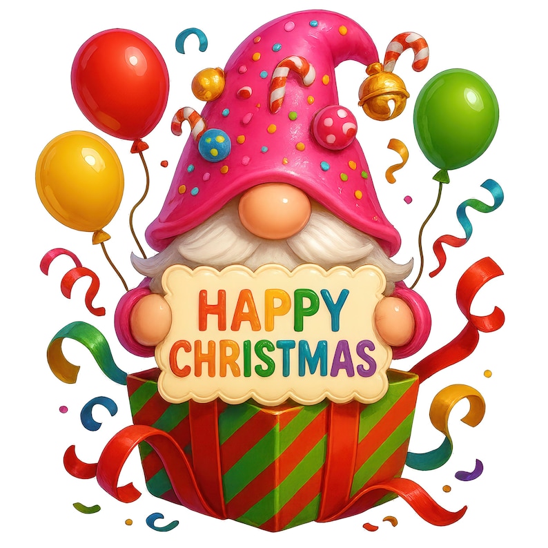 12 Christmas Gnome Clipart Bundle: Holiday PNG Graphics (digital ...