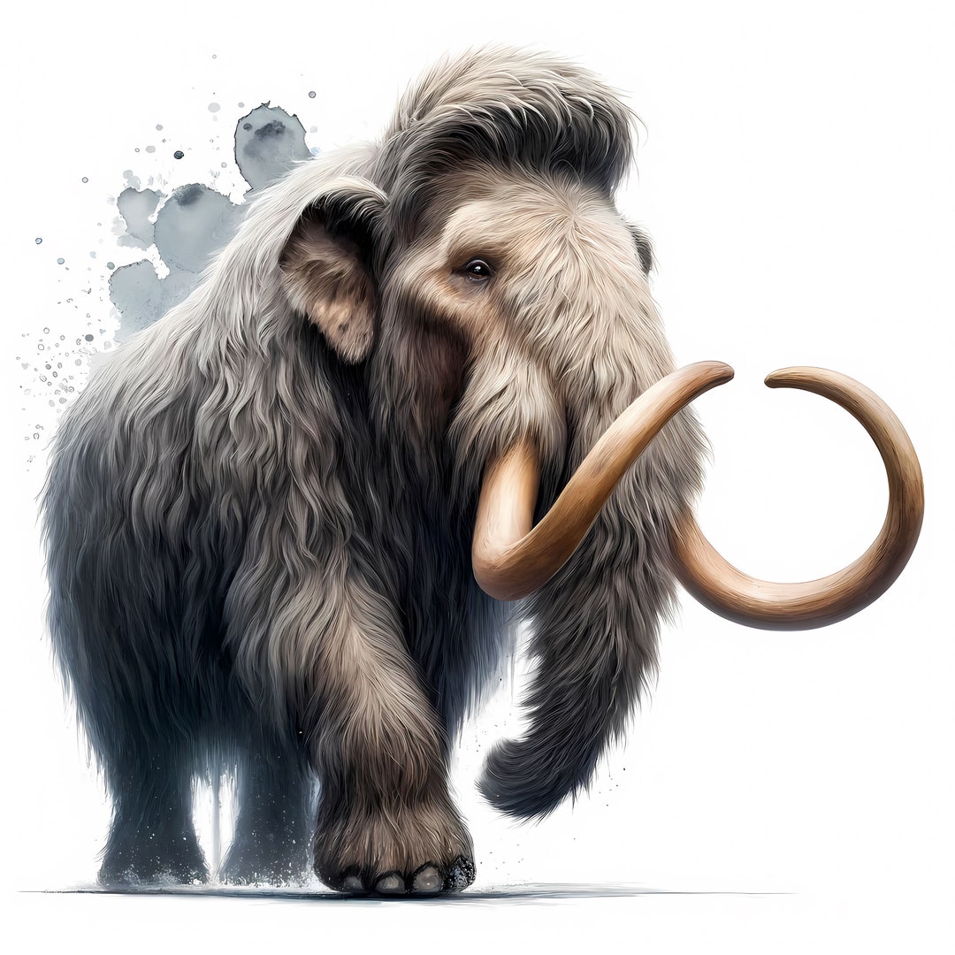 Majestic Mammoth Clipart Bundle: Ice Age Wall Art (digital Download ...