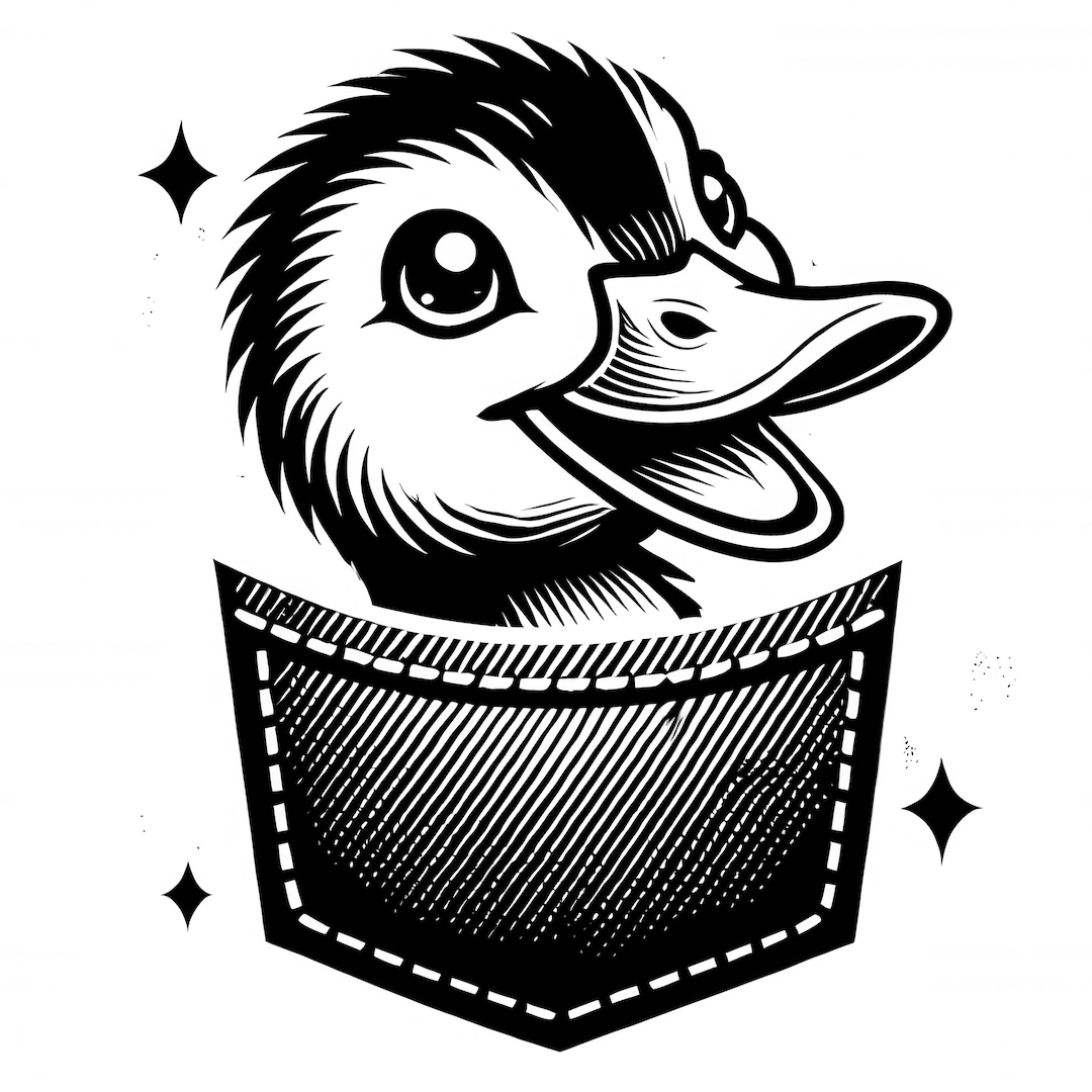 Peeking Duck SVG & PNG, Cute Duck Clipart, Funny Duck Svg, Duck in ...
