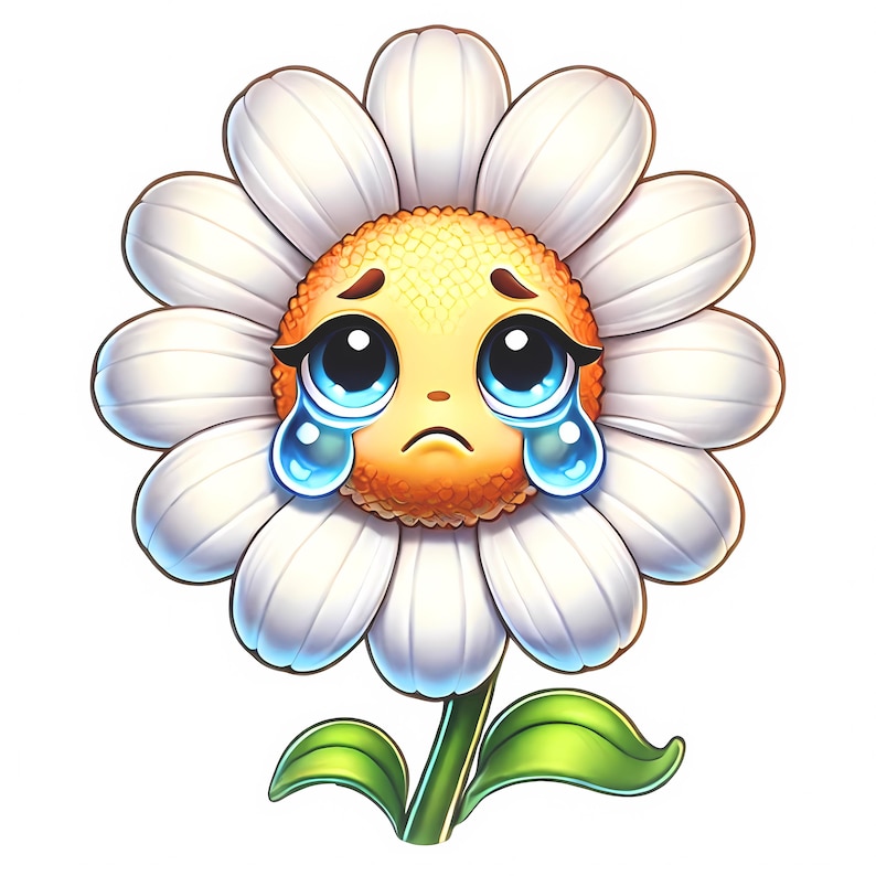 Cute Cartoon Daisy Clipart, Nursery Art (digital Download) - Etsy