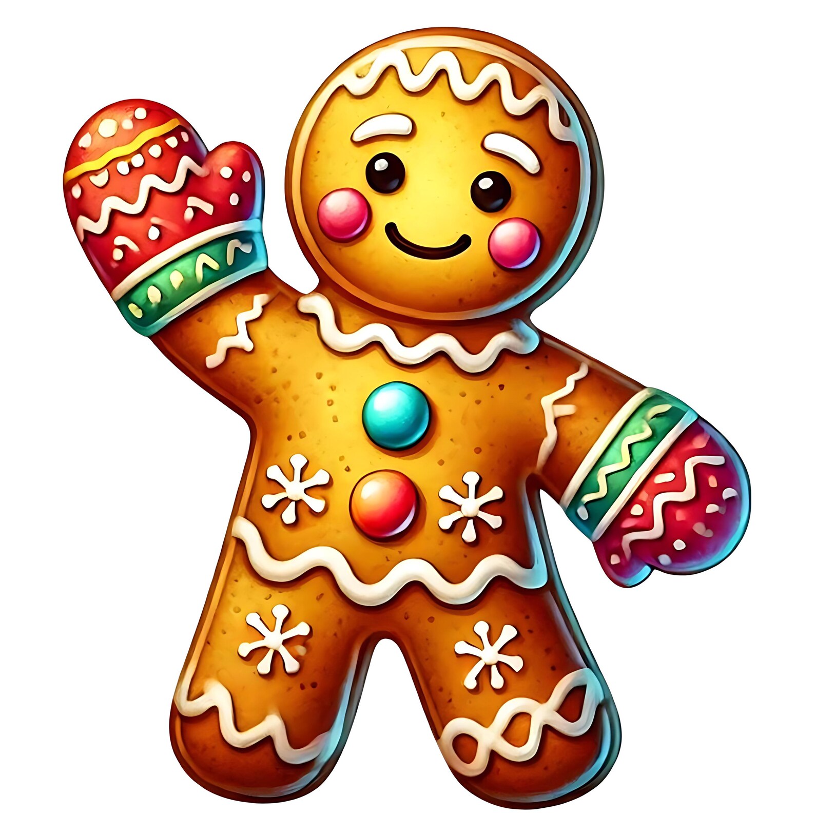 Cute Gingerbread Man Clipart Bundle | Holiday Jpgs (commercial Use) - Etsy