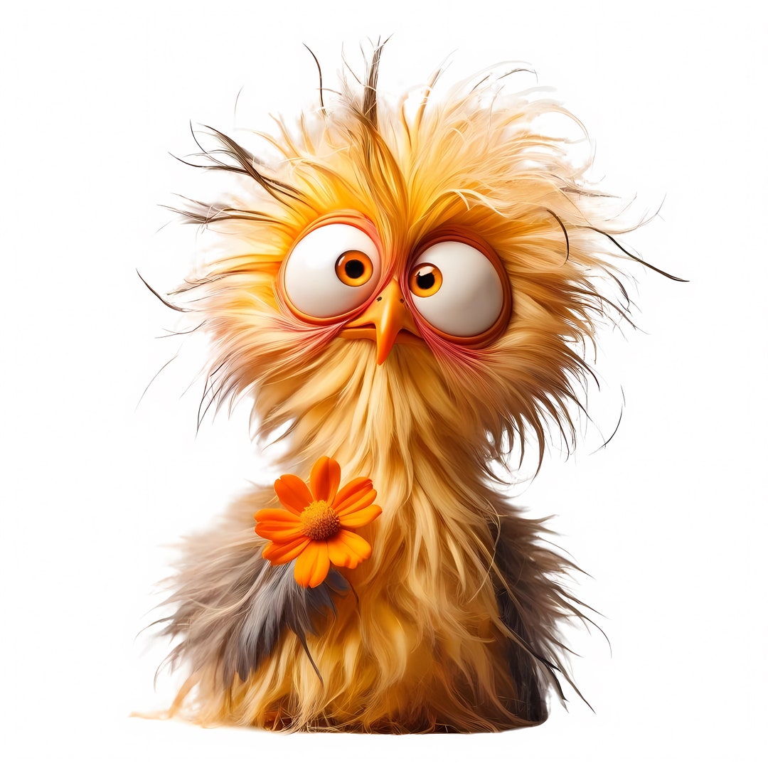 12 Crazy and Funny Bird Clipart: Quirky Birds JPG Bundle (digital ...