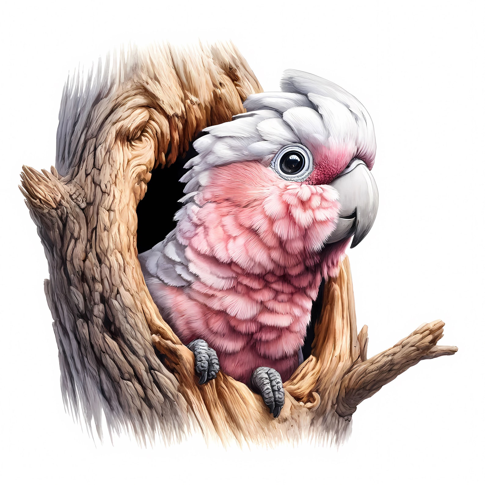 Galah Cockatoo Clipart 12 High-quality Jpgs Majestic Galah Cockatoo ...