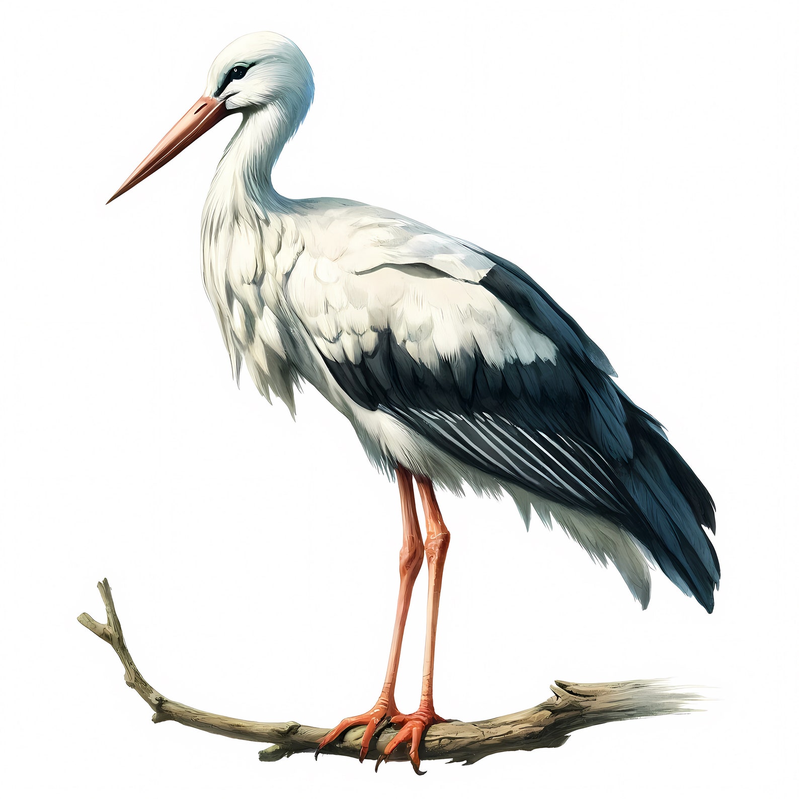 Stork Clipart 11 High-quality Jpgs Majestic Stork Clipart Bundle Birds ...