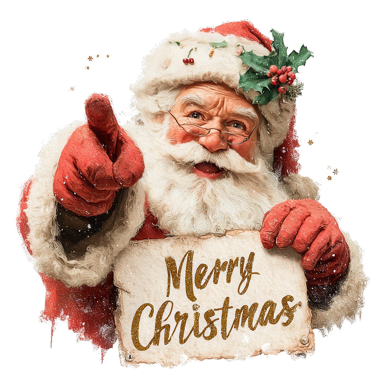 Christmas Santa Clipart: Festive Santa Graphics (digital Download) 10 ...