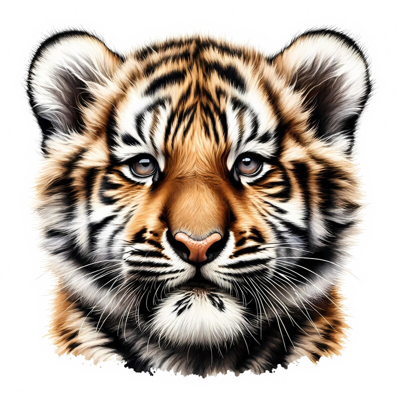Tiger Cub Clipart 10 High-quality Jpgs Cute Tiger Cub Clipart Bundle ...