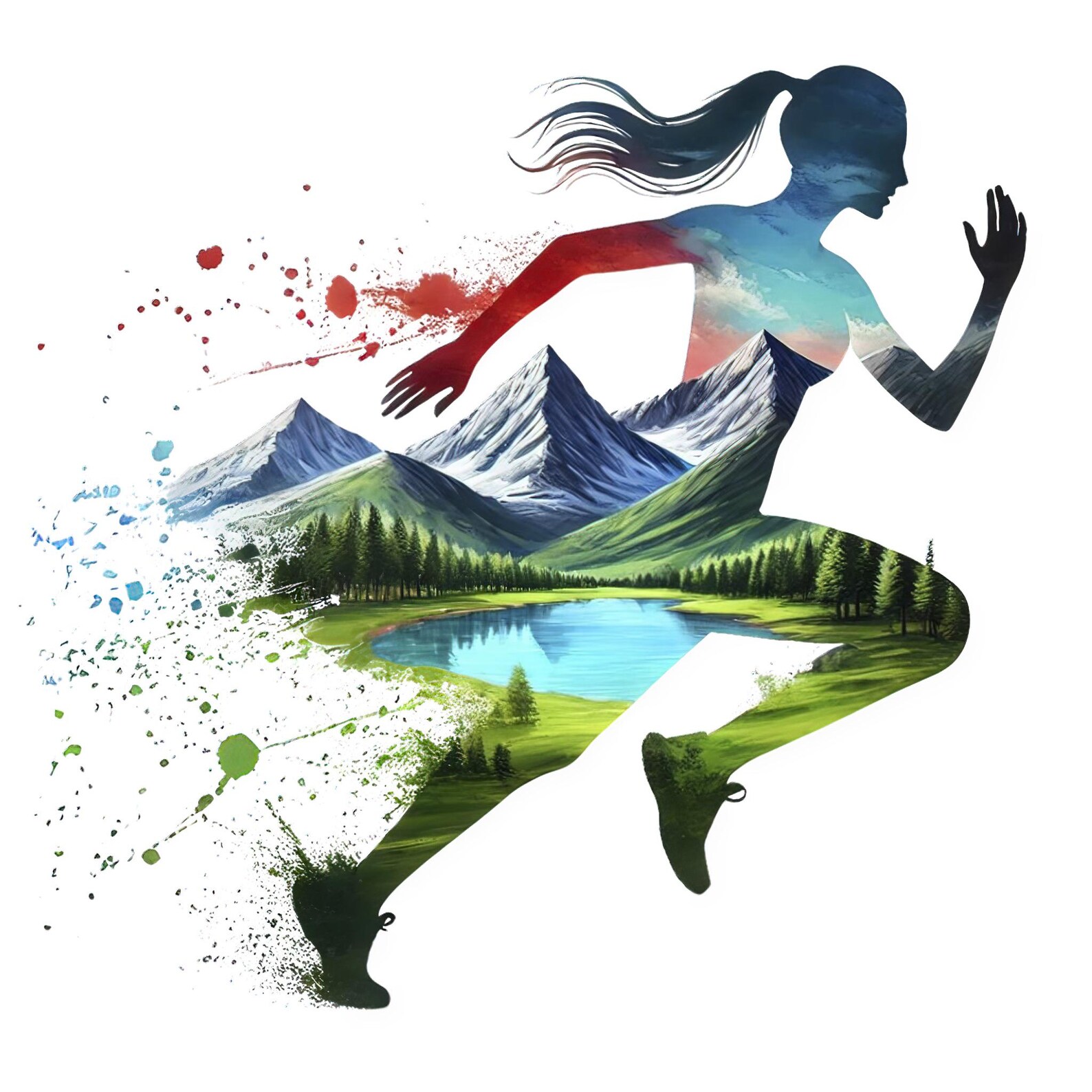 Running Woman PNG Clipart: Marathon Runner Art (digital Download) - Etsy