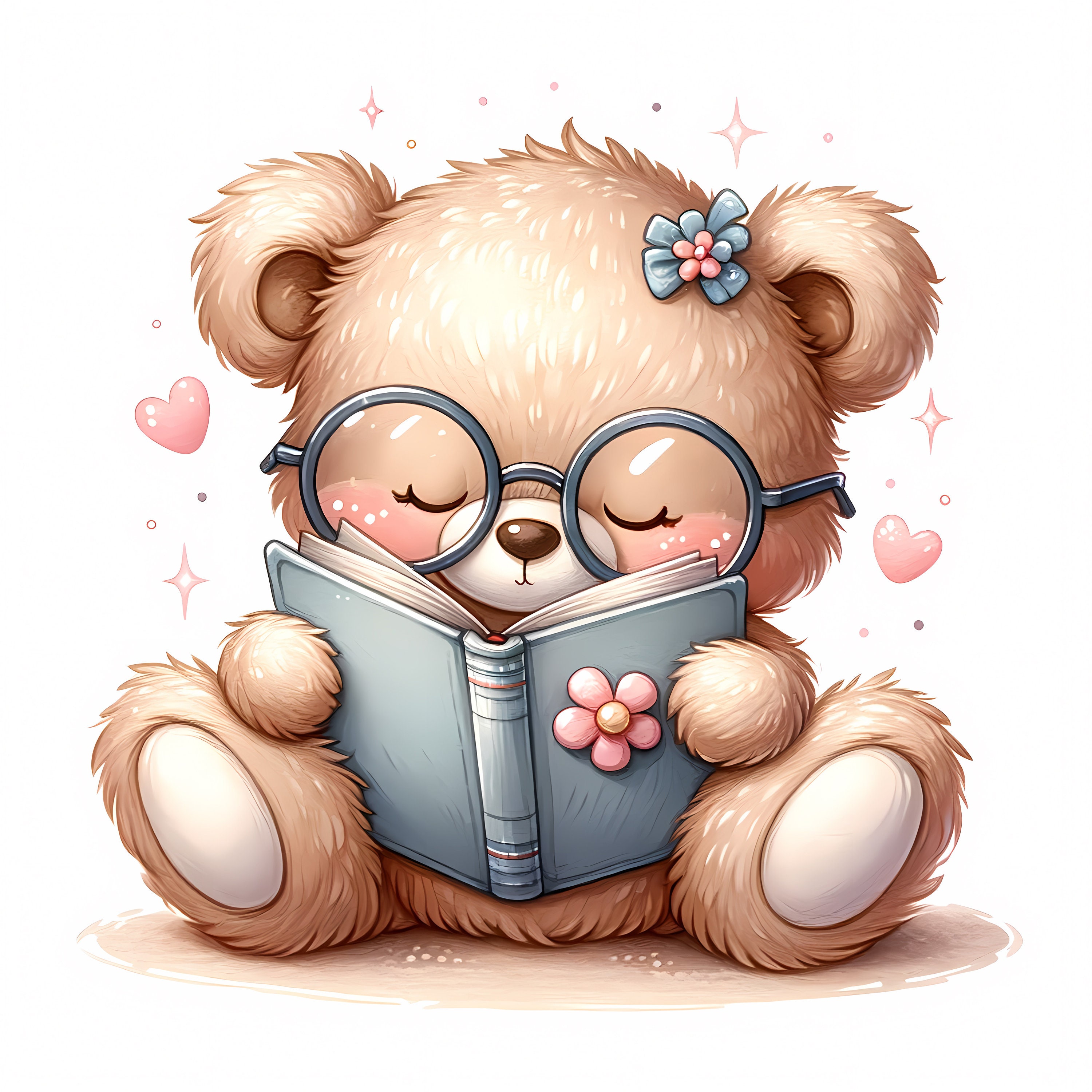 Reading Teddy Bear Clipart 10 High-quality Jpgs Cute Teddy Bear Clipart ...