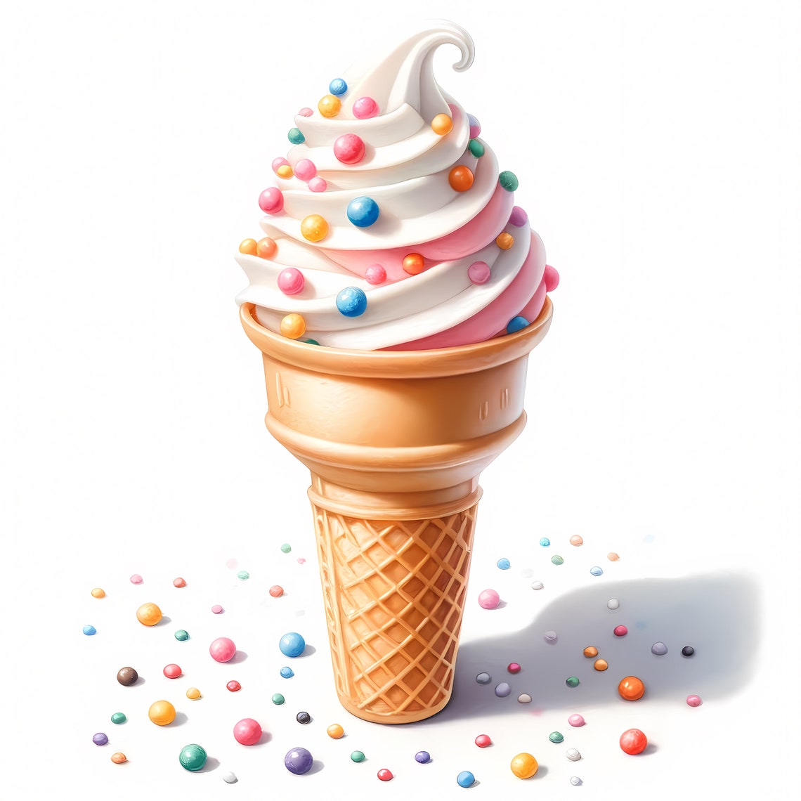 Sprinkles Ice Cream Clipart 12 High-quality Jpgs Delicious Ice Cream ...