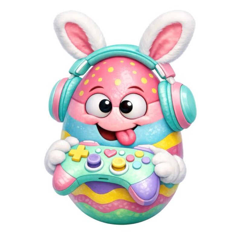 Funny Eggs Easter Clipart: Whimsical Easter Graphics, Digital Download ...