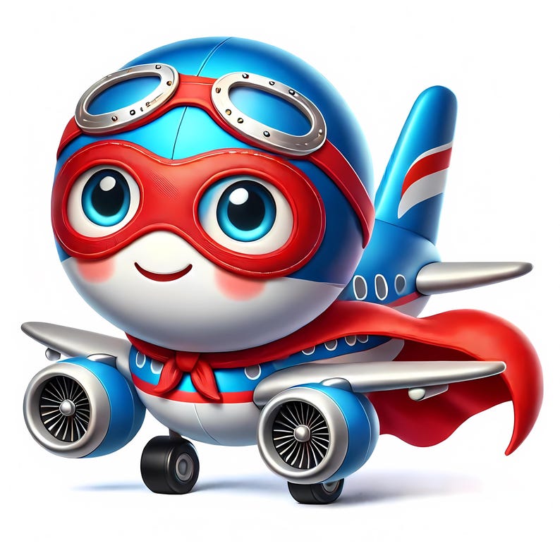 Cute Airplane Clipart Bundle | Aviation Art Printables (commercial Use ...