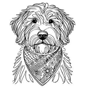 10 Bernedoodle Dog Line Art Clipart Bundle: T-shirt Design (digital ...