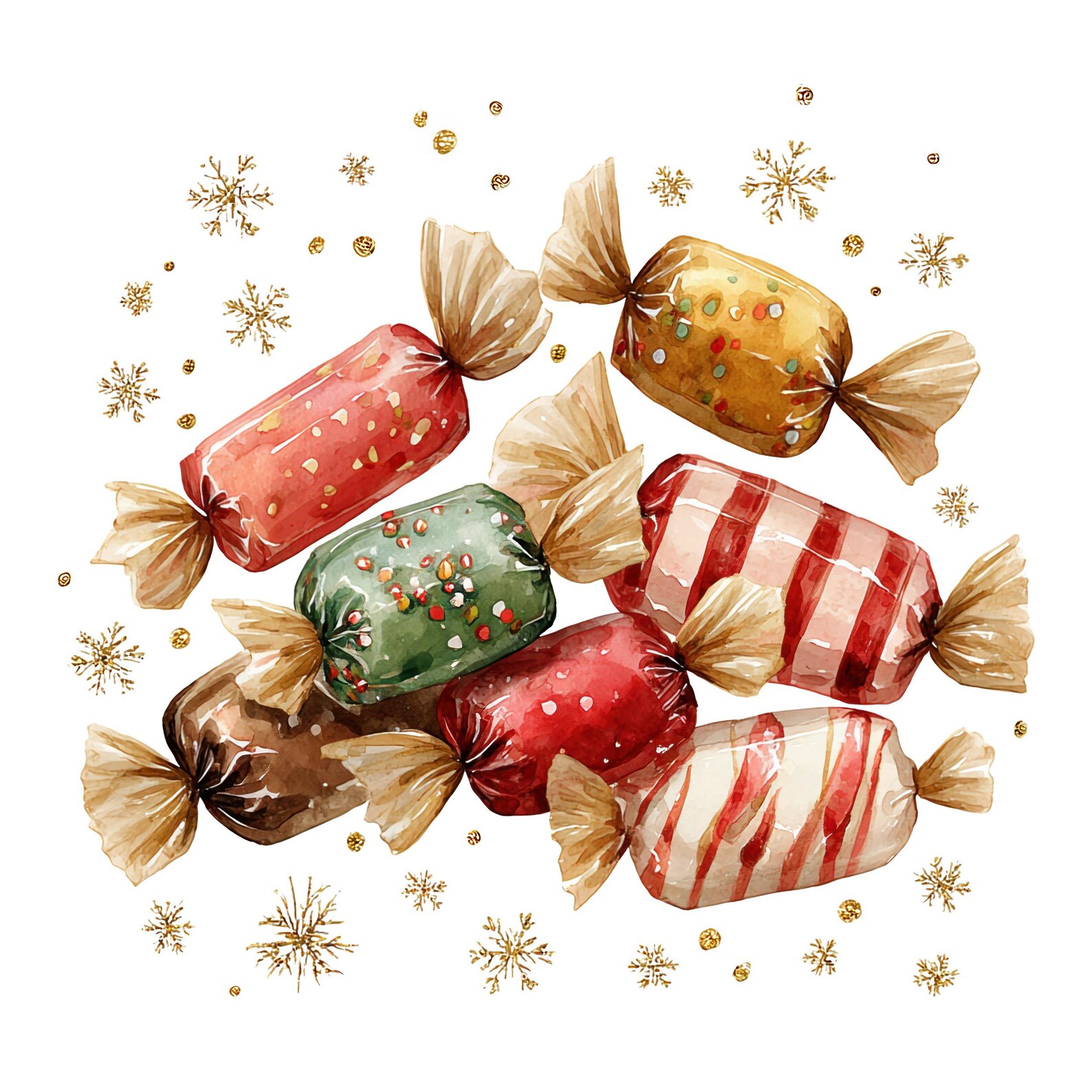 Christmas Candies Clipart | Festive Holiday Treat Graphics | Digital ...