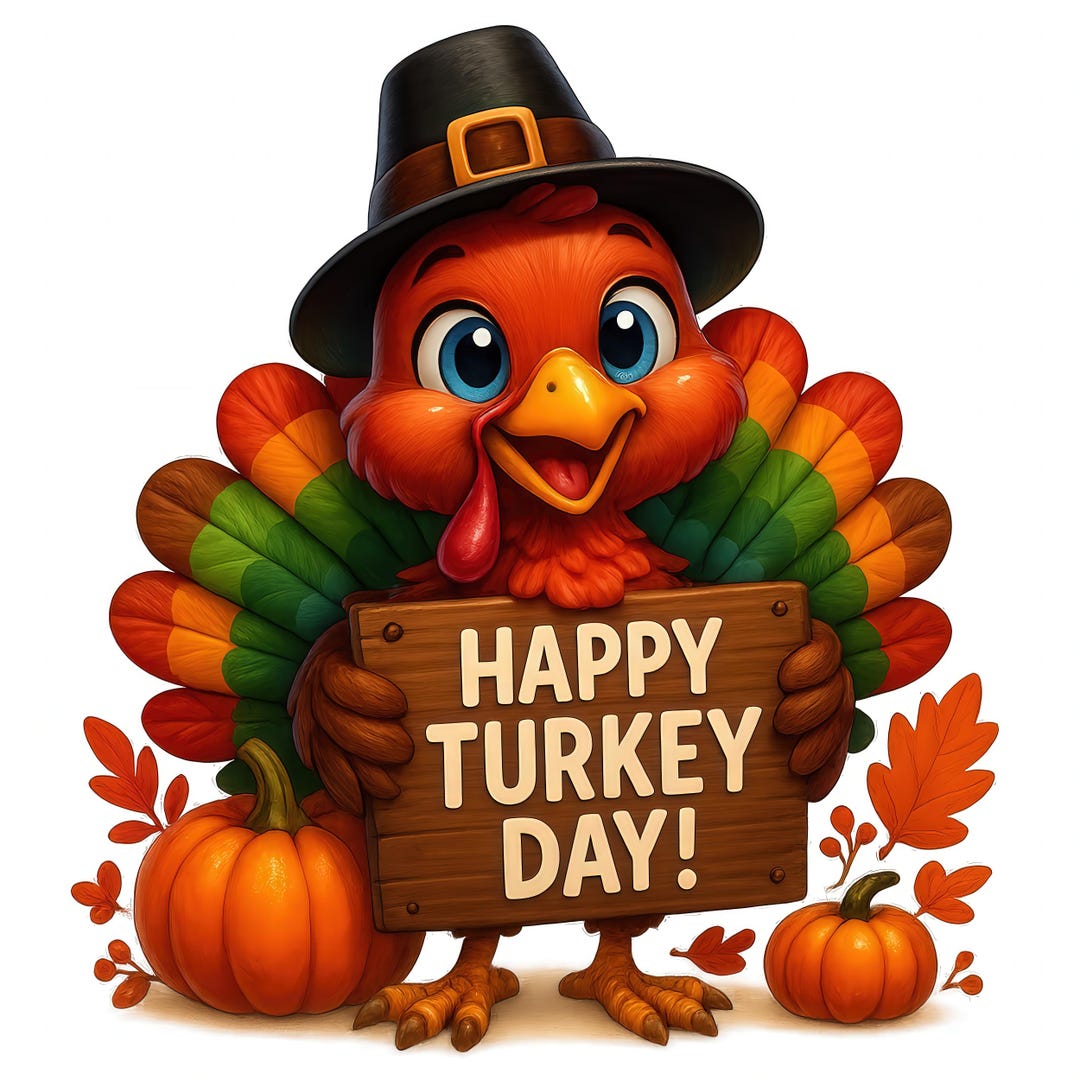 Thanksgiving Clipart Bundle: Turkey Day Designs, Happy Thanksgiving Png ...