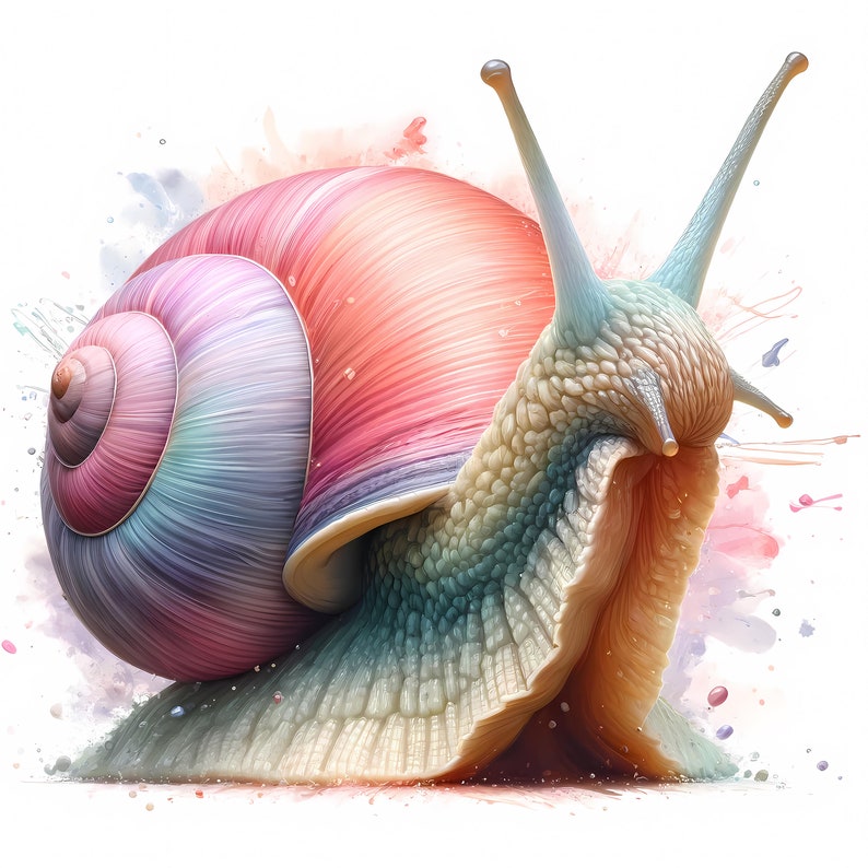 Snail Clipart Bundle 12 High-quality Jpgs Vivid Snail Clipart Nature ...