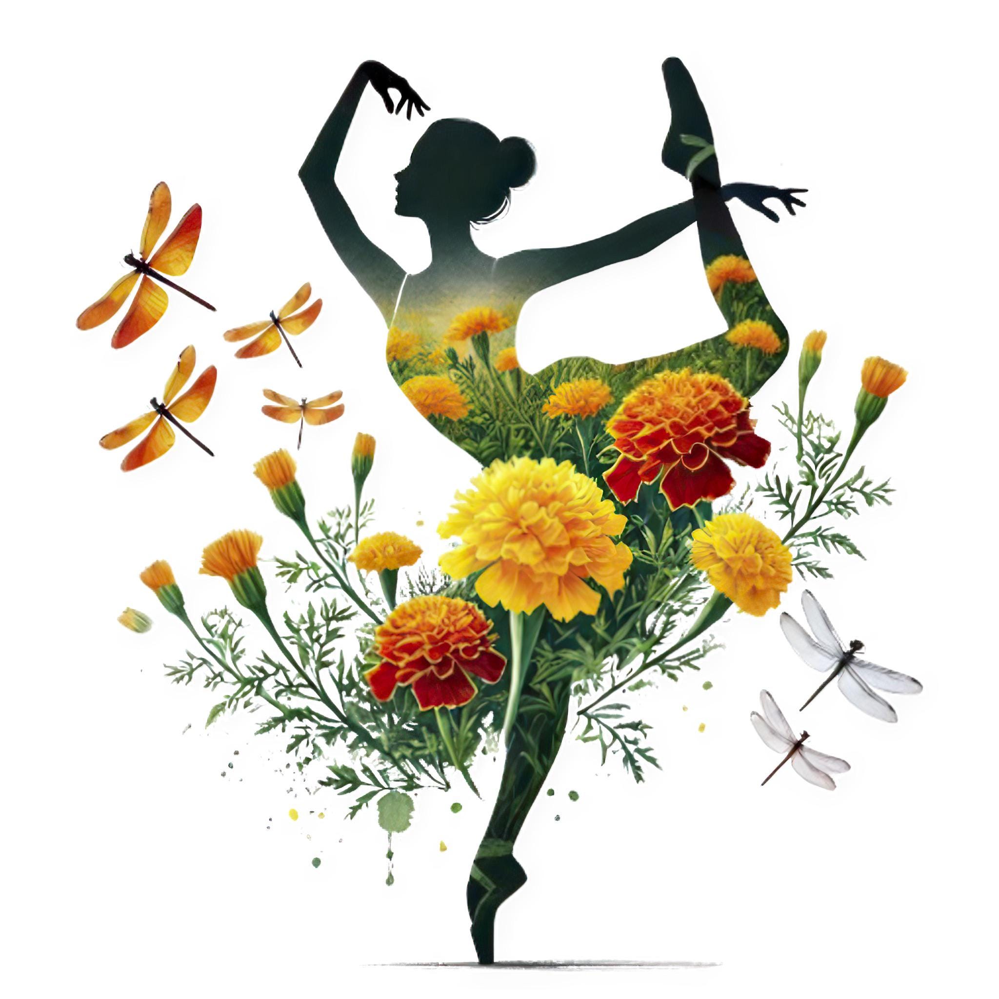 Ballet Dancer Clipart – Floral Ballerina PNG Bundle (digital Download ...