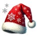 Santa Hat Clipart | 12 High-quality Jpgs | Festive Santa Hat Clipart ...