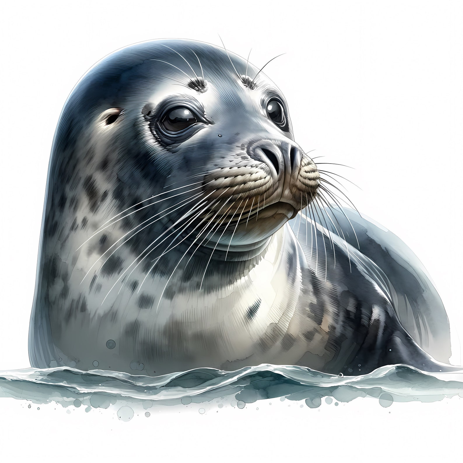 Seal Clipart Bundle 11 High-quality Jpgs Wall Art Aquatic Art Digital ...