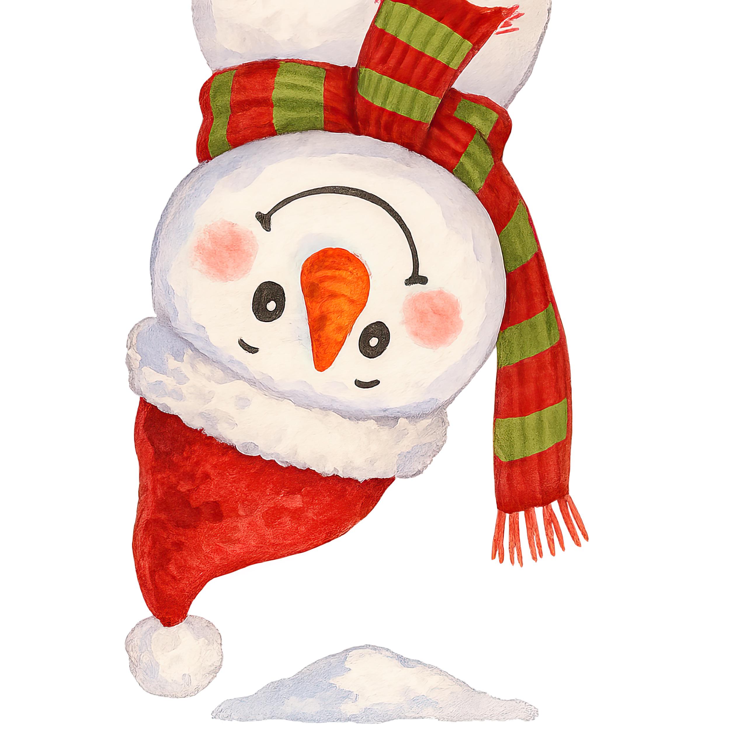 Peeking Snowman Clipart, Christmas PNG, Holiday Decor (digital Product ...