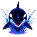 Neon Orca Clipart: Glowing Whale PNG Bundle - Commercial Use - Etsy