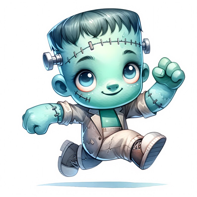Frankenstein Clipart | Spooky Halloween Art (digital Download - Etsy