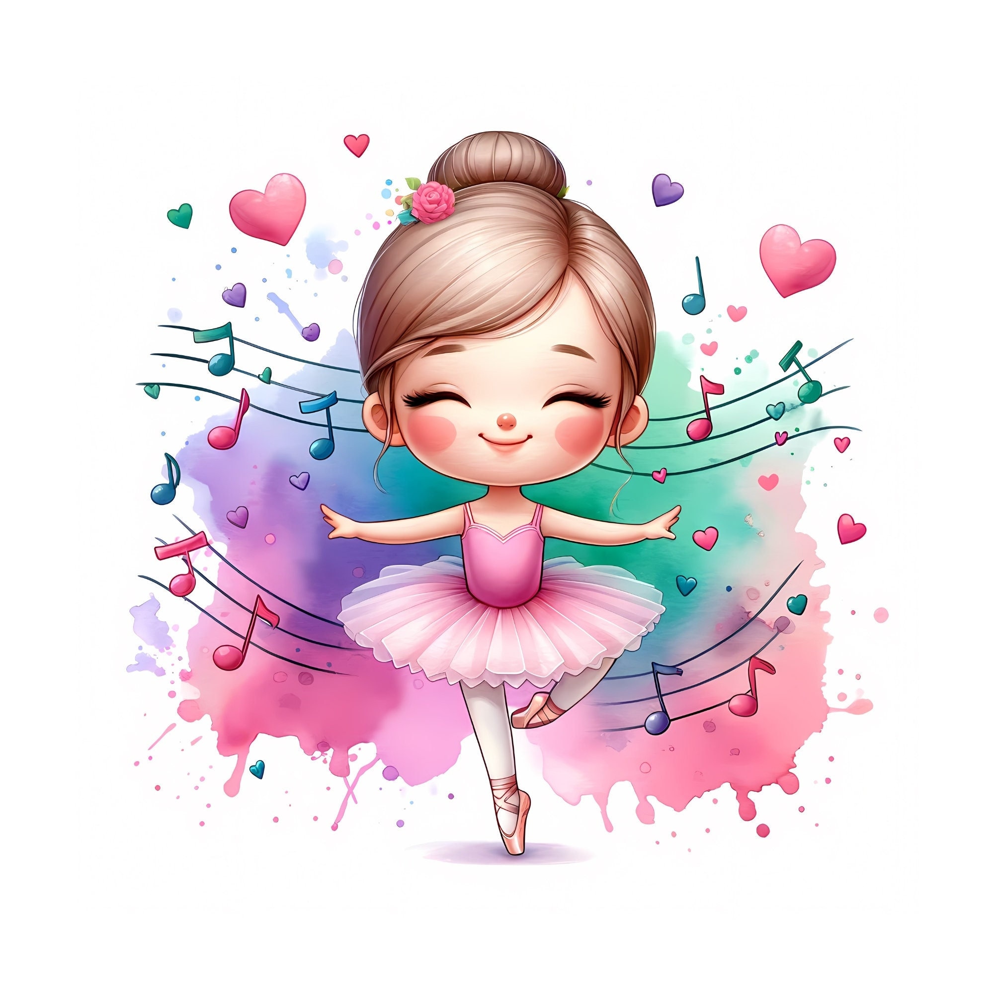 Cute Ballerina Clipart 13 High-quality Jpgs Ballet Clipart Bundle ...
