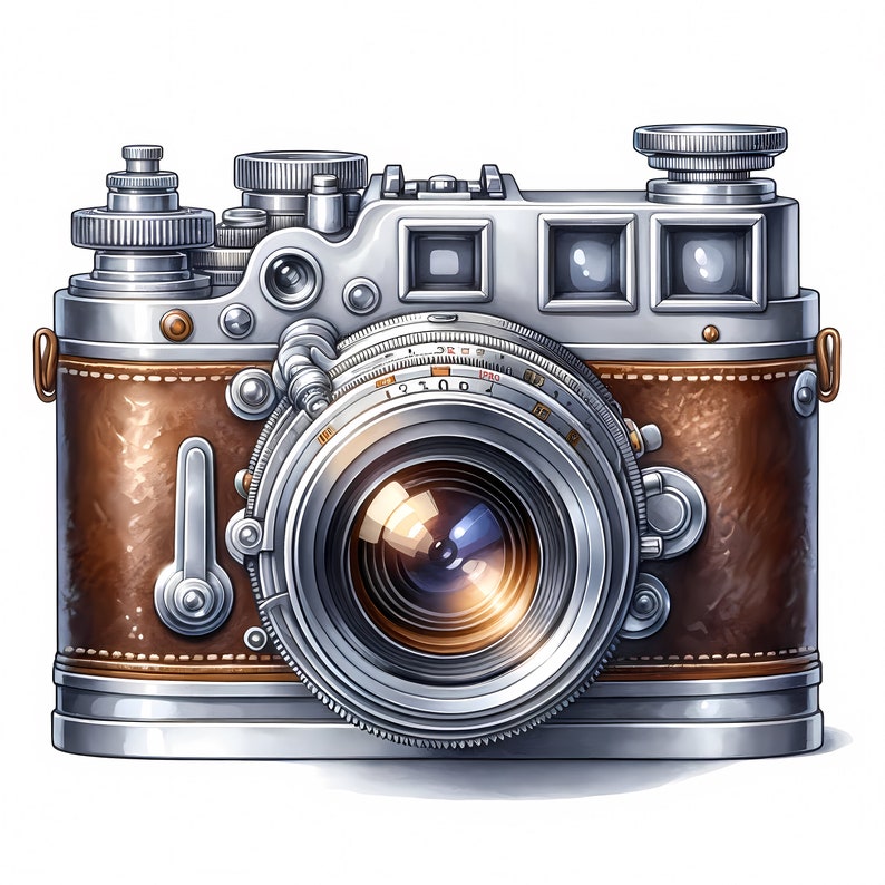 Vintage Camera Clipart 12 High-quality Jpgs Old Camera Clipart Bundle ...