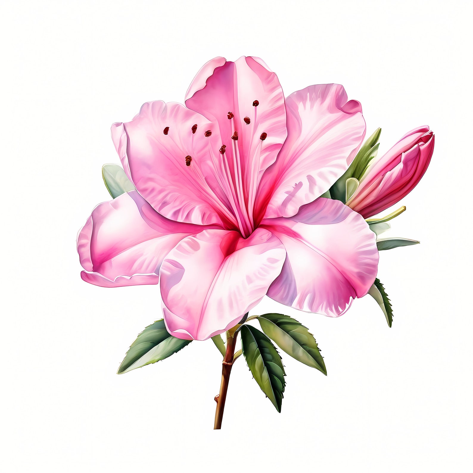 Azalea Flower Clipart 10 High-quality Jpgs Clipart Bundle Wall Art ...