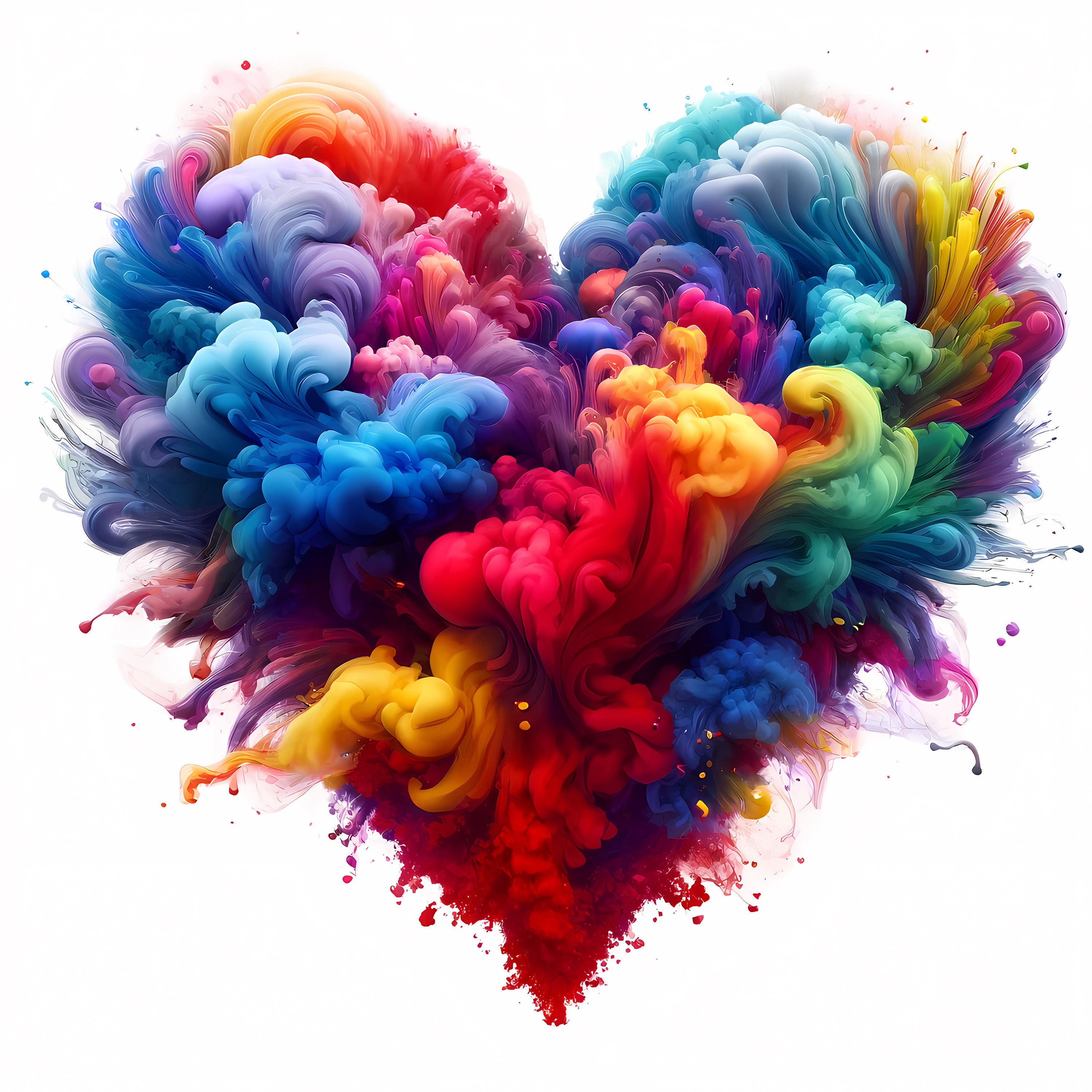 Colorful Hearts Clipart 11 High-quality Jpgs Vibrant Heart Clipart ...