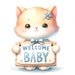 Welcome Baby Clipart – Cute Animals, Baby Shower Decor (jpgs, Digital ...