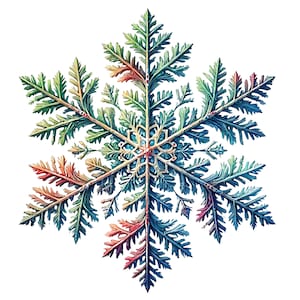 Snowflake Clipart | Winter Holiday 10 JPG Bundle (digital Download) - Etsy