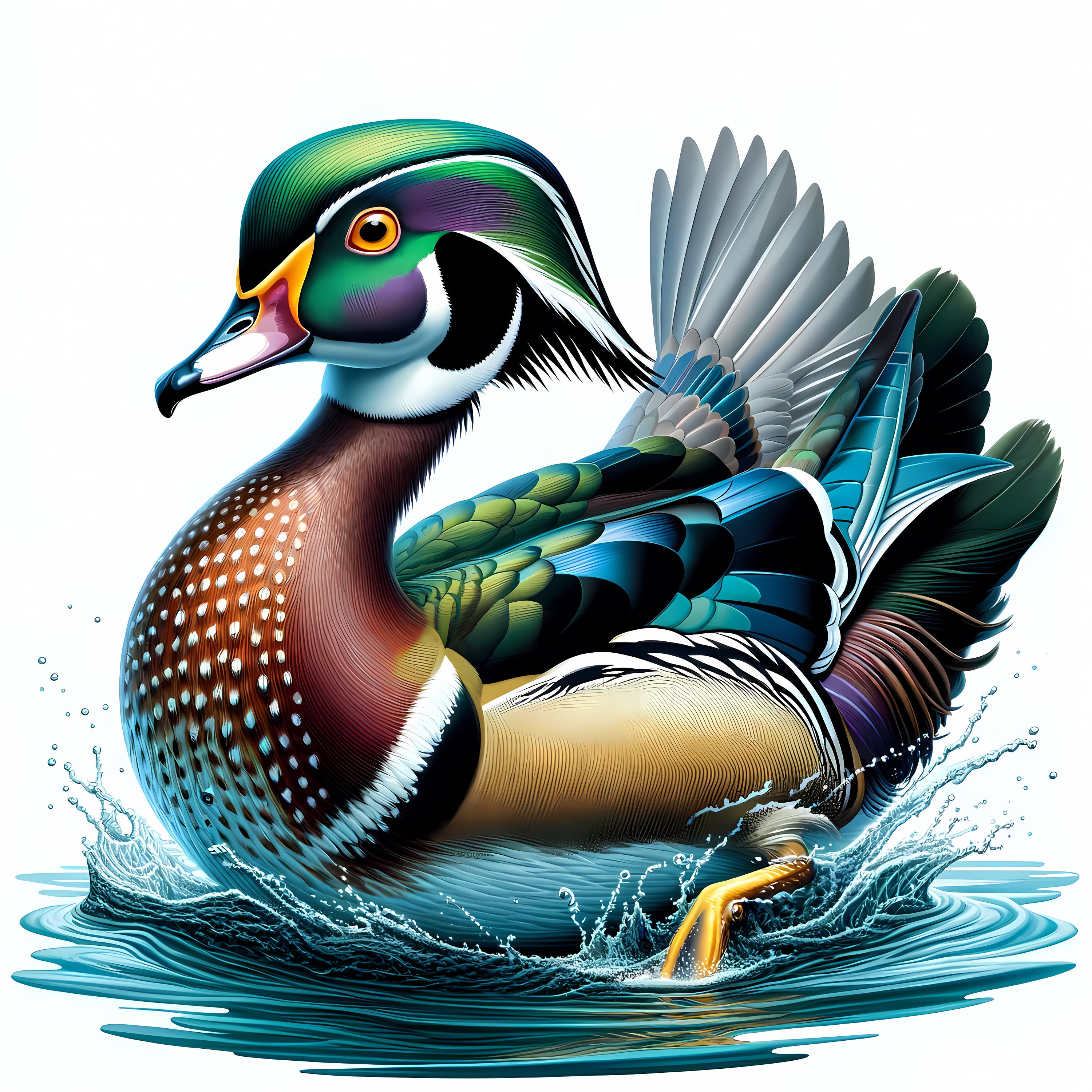 Wood Duck Clipart Set | High-quality Jpgs (digital Download) - Etsy