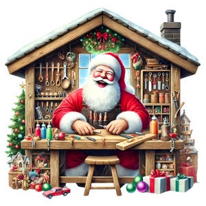 Santa Clipart | 15 High-quality Jpgs | Festive Santa Christmas Clipart ...