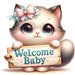 Welcome Baby Clipart – Cute Animals, Baby Shower Decor (jpgs, Digital ...