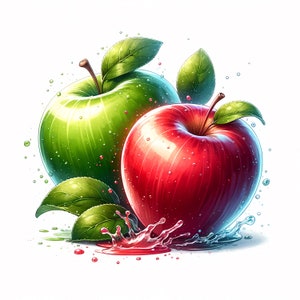 Apple Clipart | 10 High-quality Jpgs | Vivid Elegant Apple Clipart ...