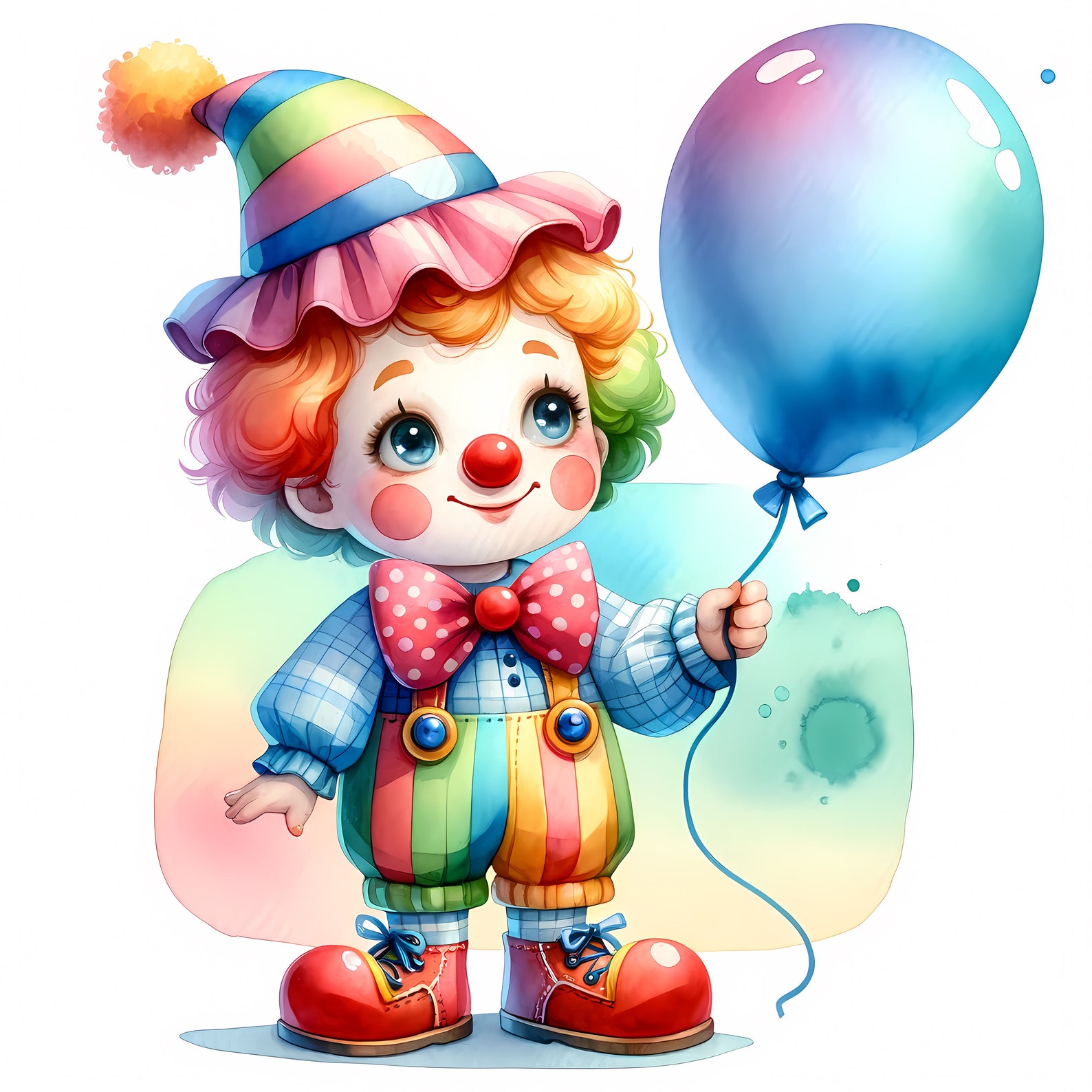 Cute Clown Clipart Bundle – Circus Art, High-quality Jpgs (digital ...