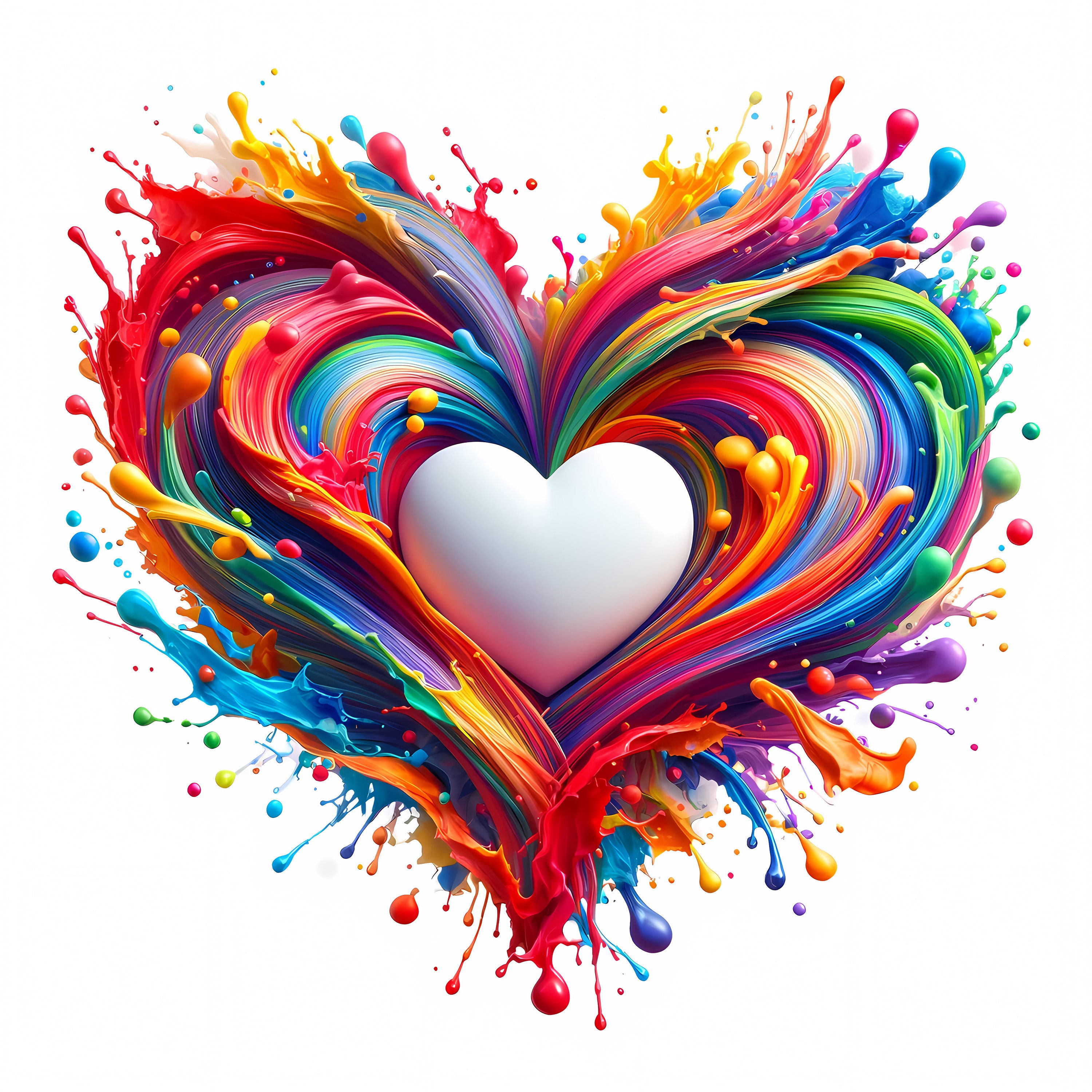 Colorful Hearts Clipart 11 High-quality Jpgs Vibrant Heart Clipart ...