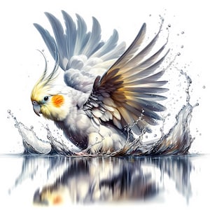 Cockatiel Clipart | 11 High-quality Jpgs | Cute Cockatiel Clipart ...
