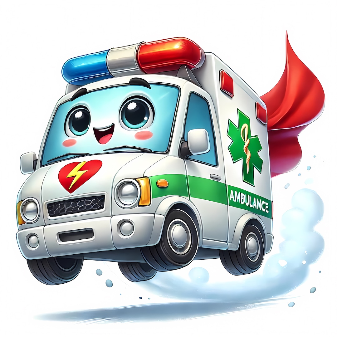 Cute Ambulance Clipart 12 High-quality Jpgs Adorable Ambulance Clipart ...
