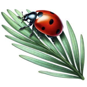 Ladybug and Leaf Clipart Bundle: Garden Art Printables (10 PNG/JPG ...