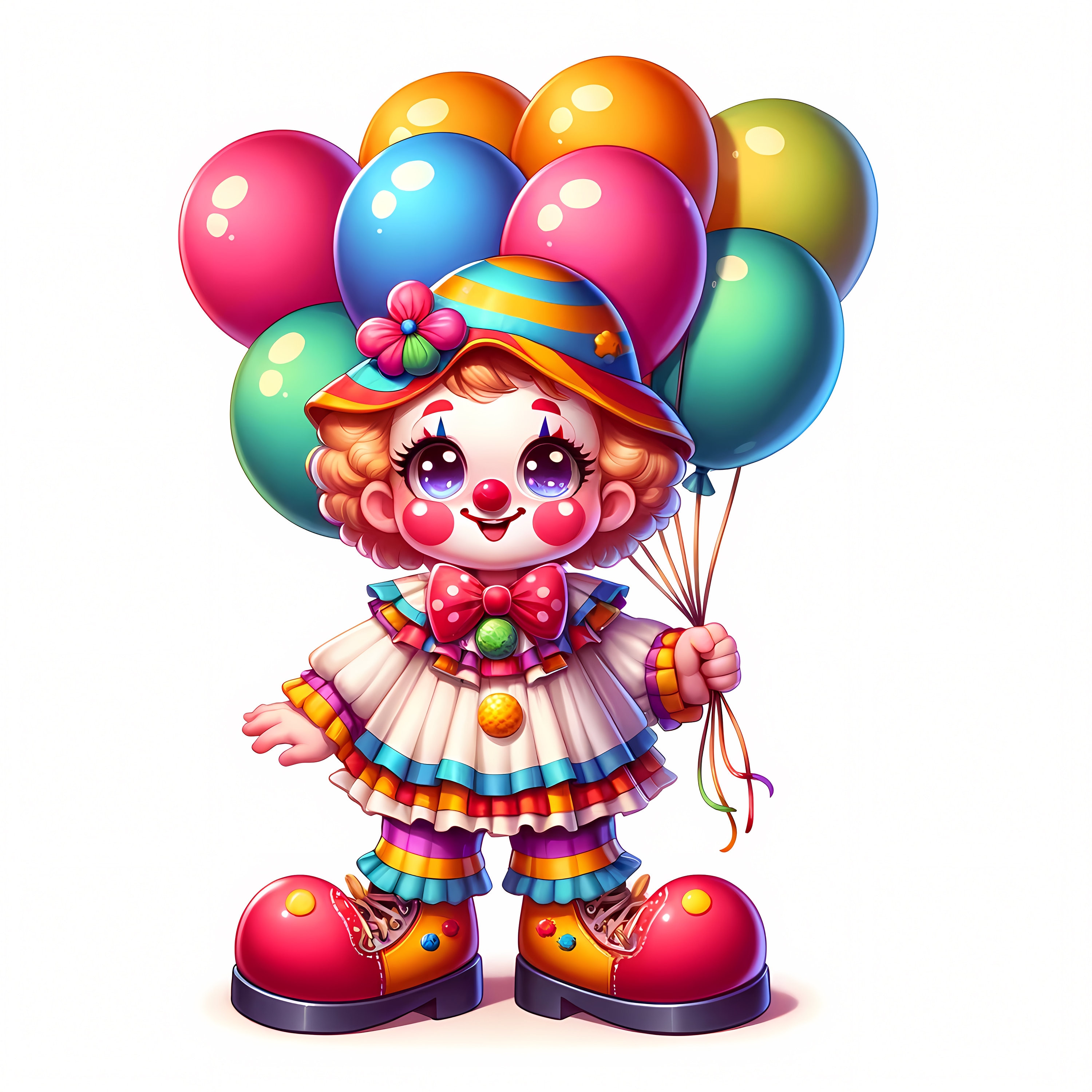 Cute Clown Clipart Bundle 12 High-quality Images for Circus Art ...