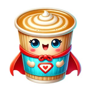 Cute Latte Clipart | 12 High-quality Jpgs | Adorable Latte Clipart ...