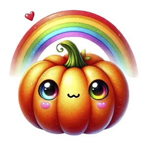 Cute Pumpkin Clipart | Fall PNG Bundle, Commercial Use (digital ...