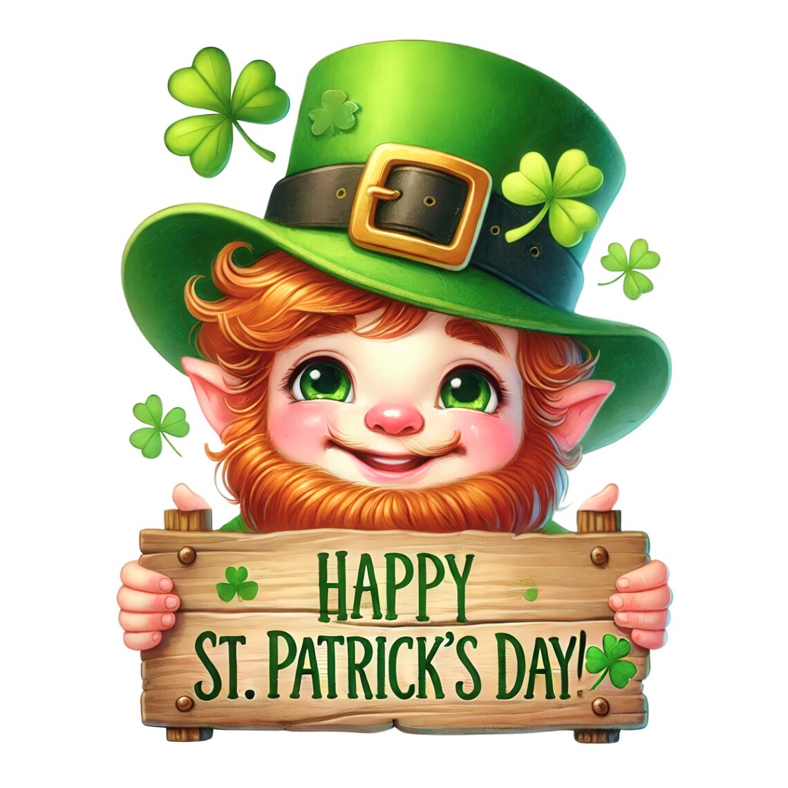 St Patrick's Day Leprechaun Clipart | Cute Irish PNG JPG (digital ...